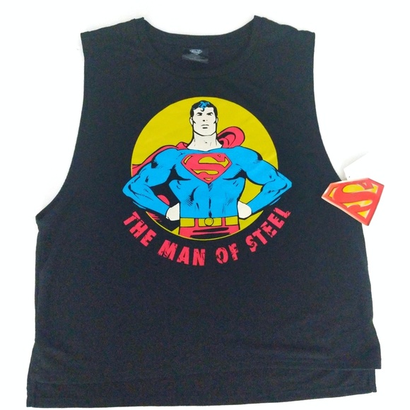 DC Comics | Tops | Superman Man Of Steel Graphic Workout Tank Sz M ...